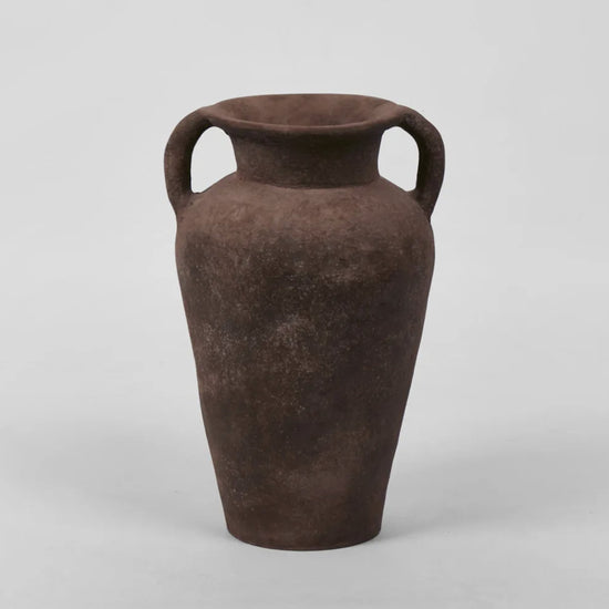 Novo Terracotta Urn Small Dark Brown by – Kohl and Soda